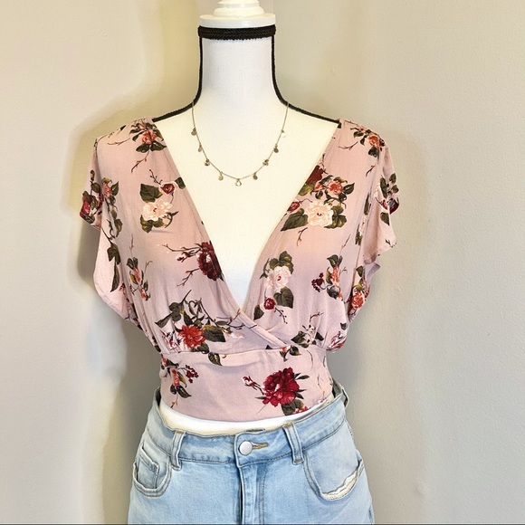 Xhilaration | Tops | Floral Midriff Crop Top | Poshmark
